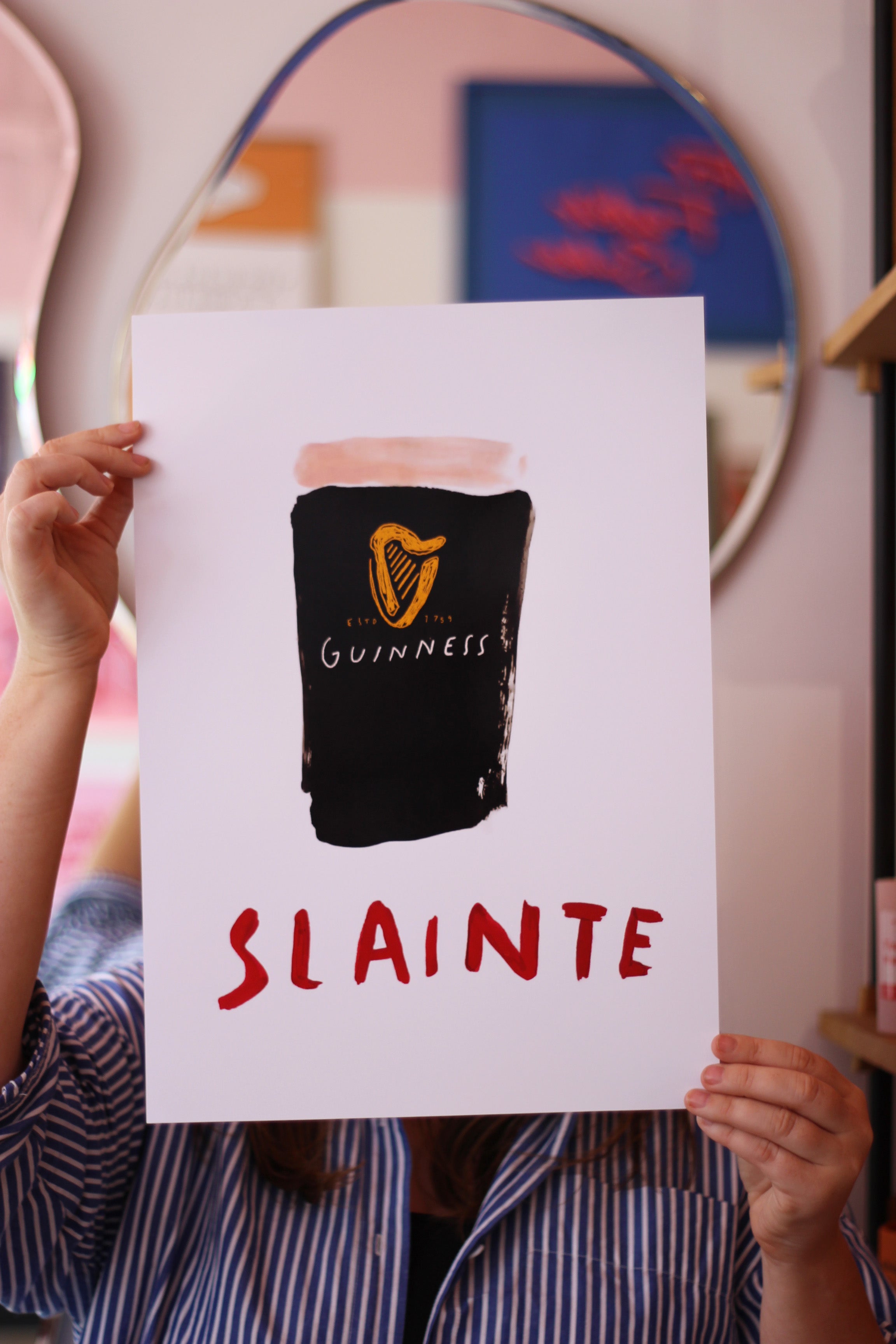 Make Mine a Guinness Art Print - buy fun Irish art prints at April and the Bear, Dublin – April ...