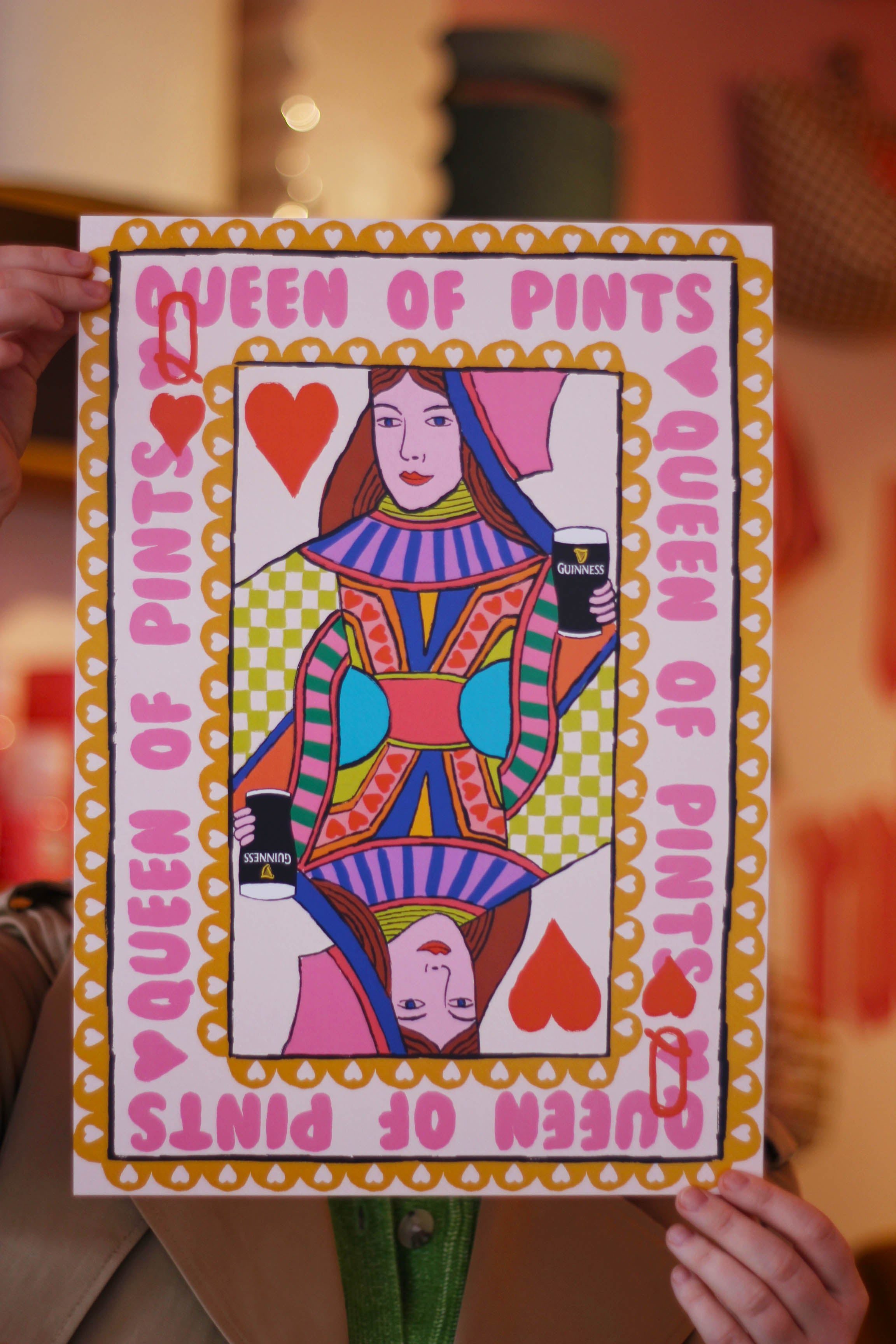 Queen of Pints Art Print - buy fun Irish art prints at April and the ...