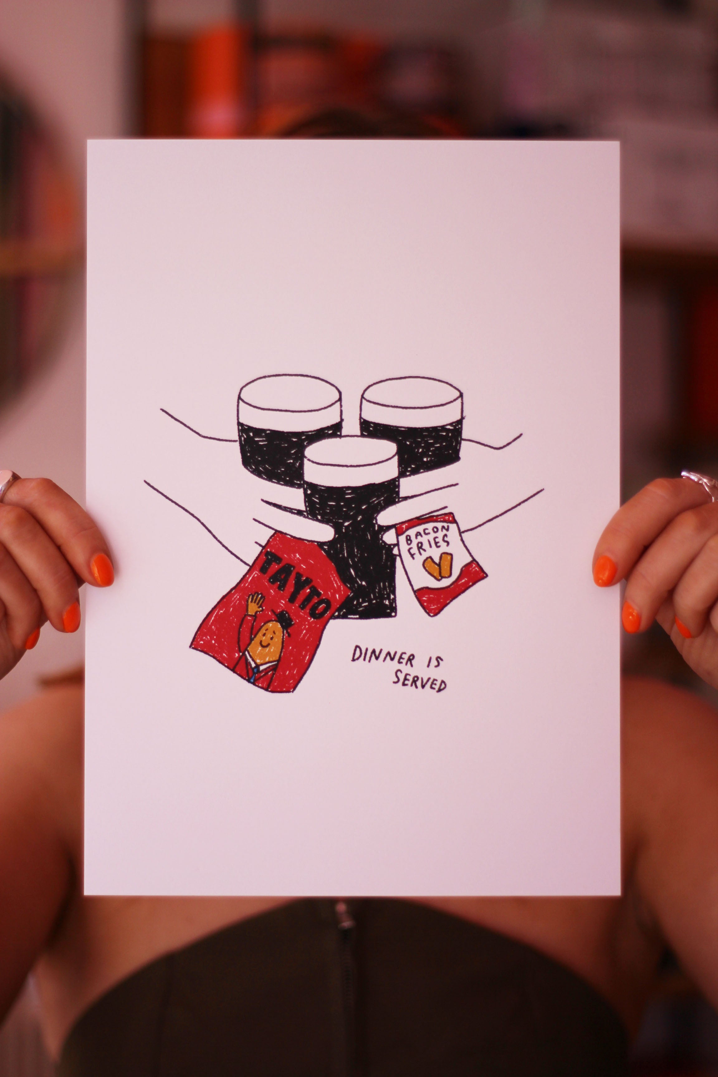 Dinner is Served/ Pints Art Print - Buy art prints by Stephen Heffernan ...