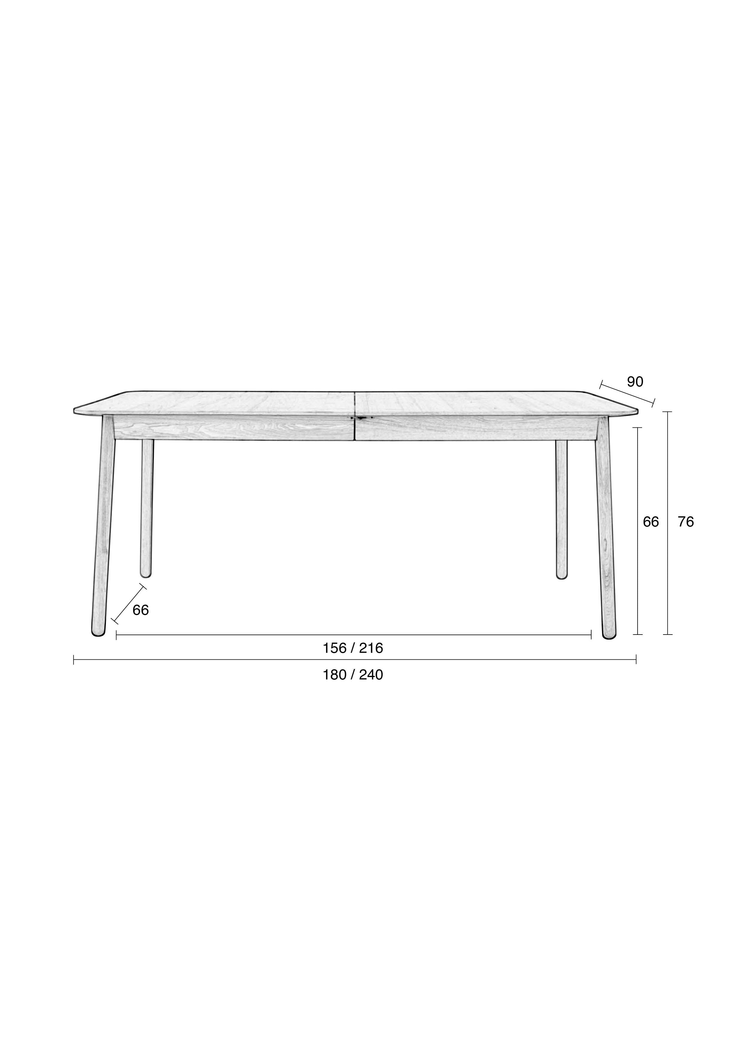 Glimps Extendable Table - Shop Dining Tables by Zuiver in Irish ...