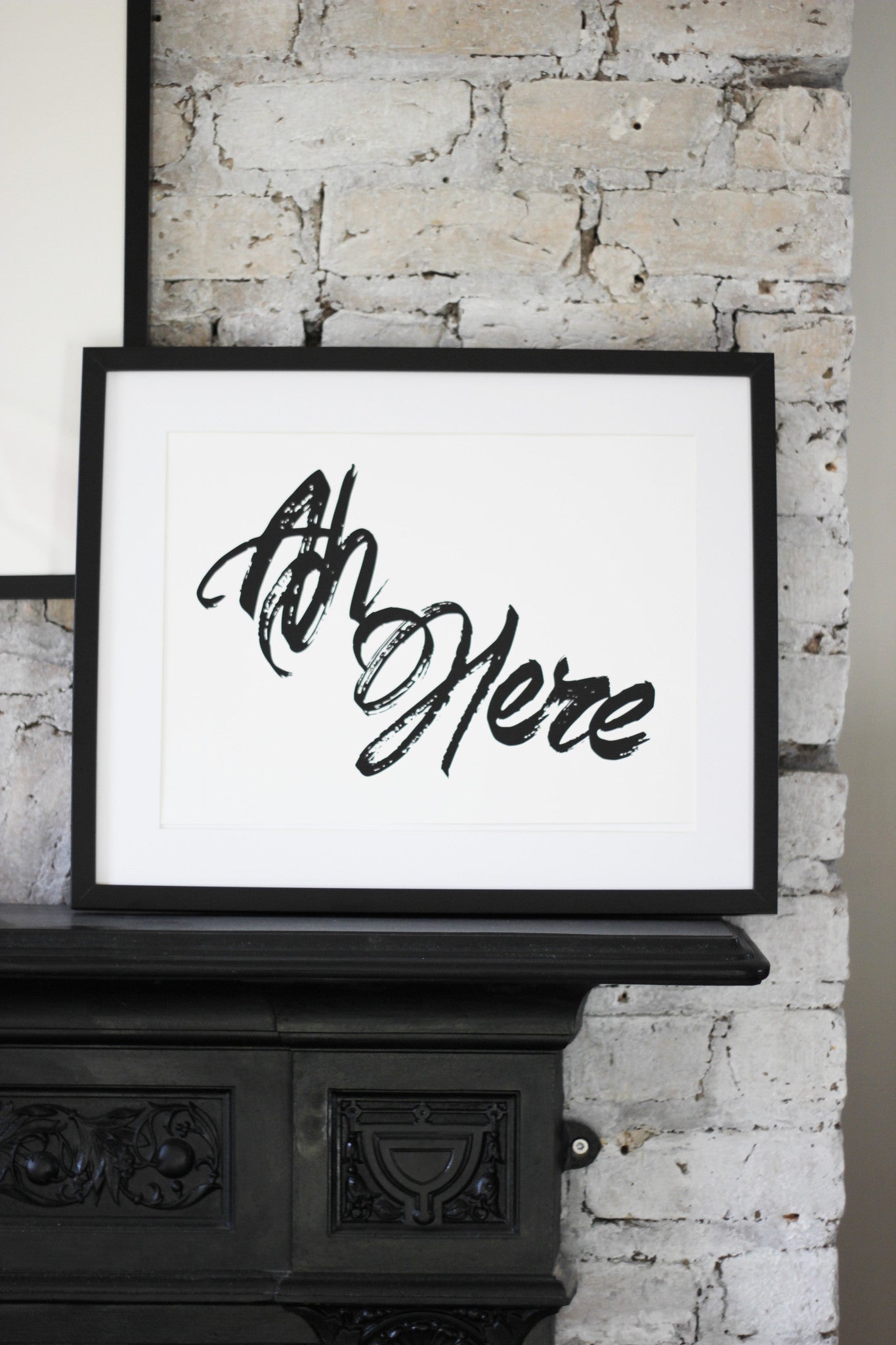 Ah Here Typography Print – April & The Bear