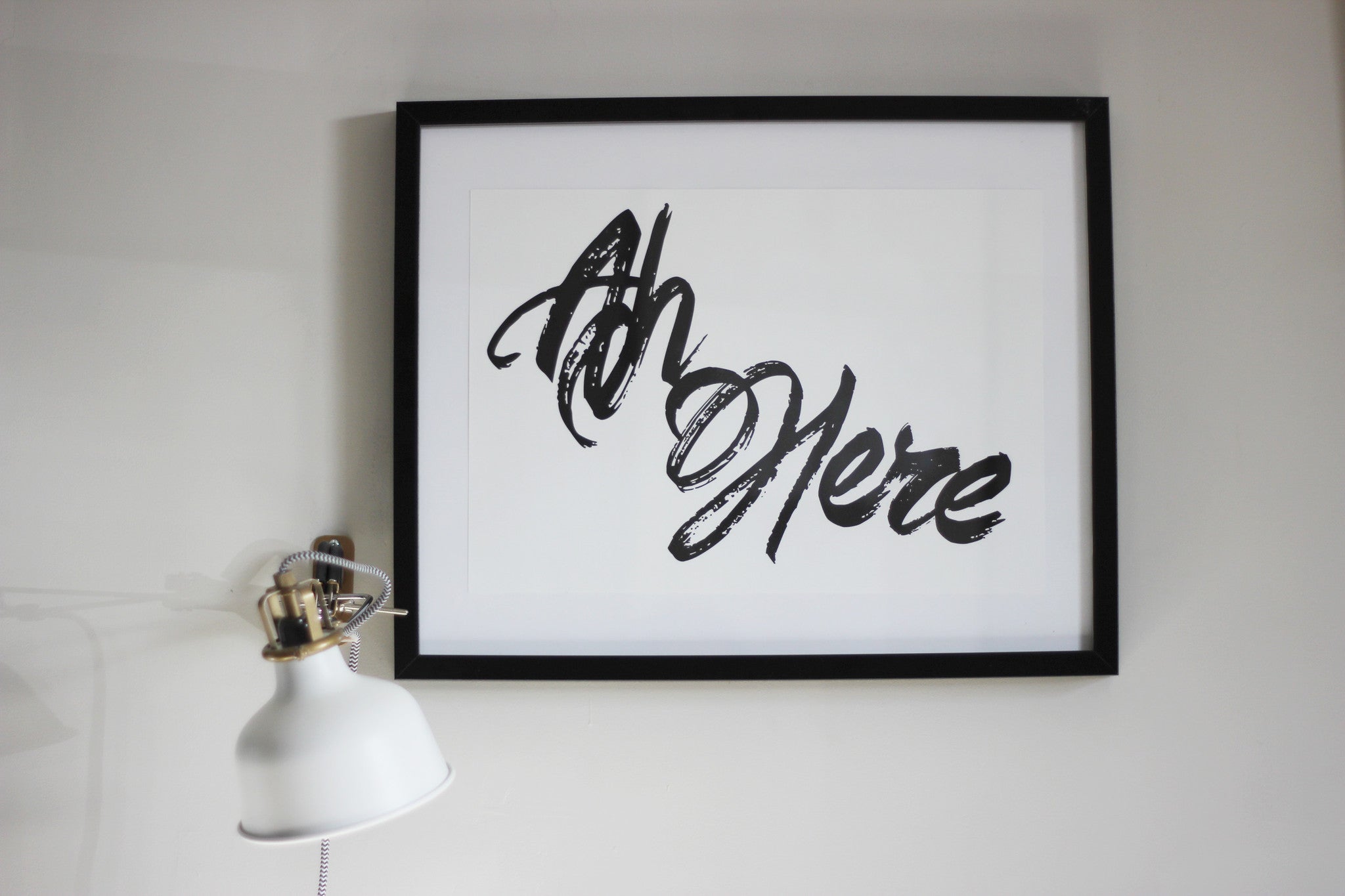 Ah Here Typography Print – April & The Bear